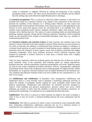 hazardous waste environmental protection and control | PDF