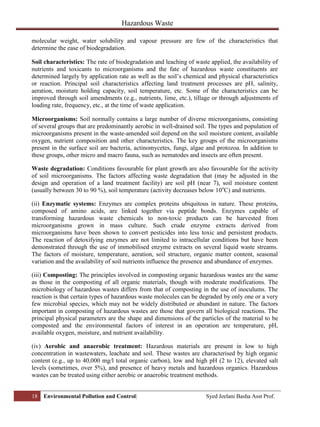 hazardous waste environmental protection and control | PDF