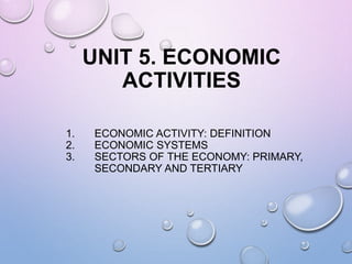 Unit 6. ECONOMIC ACTIVITY | PPTX