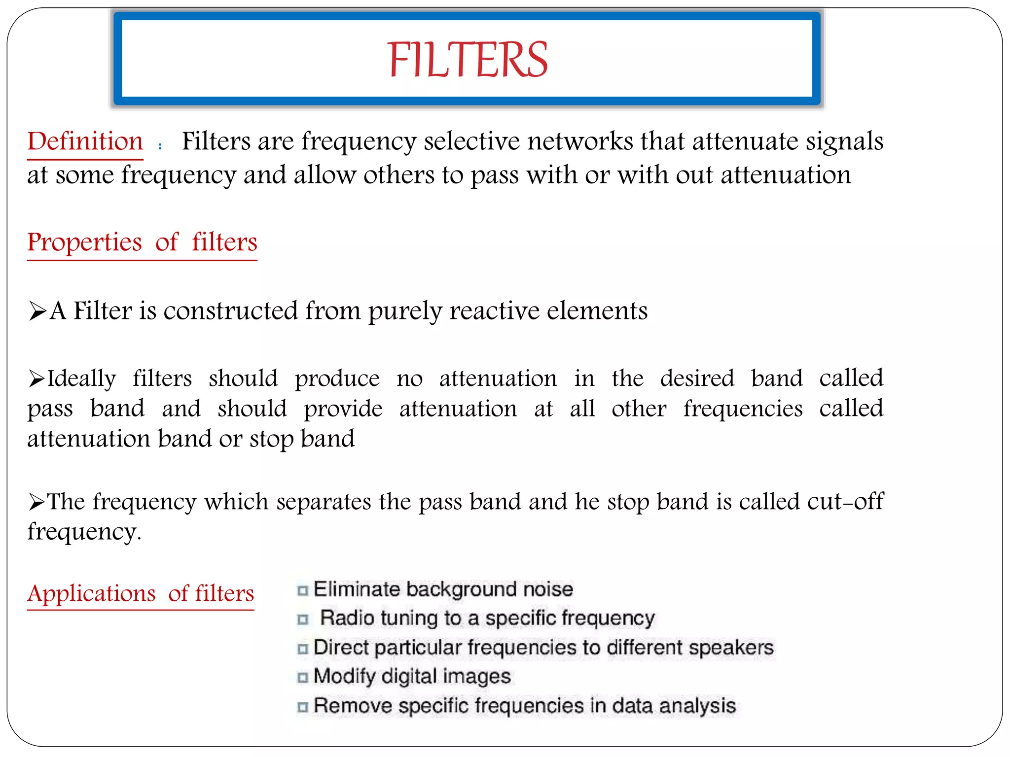 Unit5 , LC Networks and Filters | PPTX