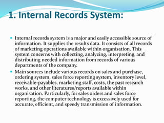 Unit 5- Marketing Information System | PPTX
