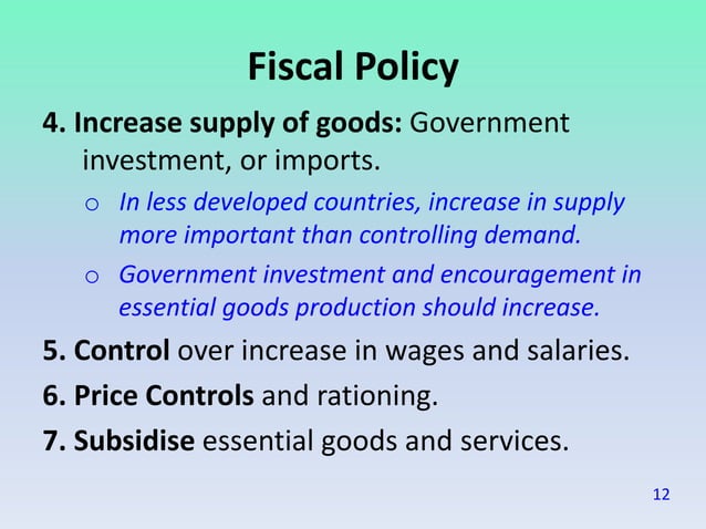 Control of inflation | PPT