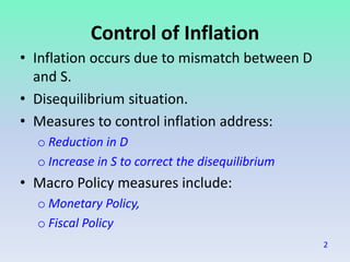 Control of inflation | PPT
