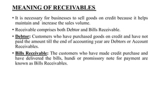 Management of Receivables and Payables | PPTX