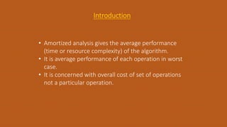 Amortized analysis | PPT