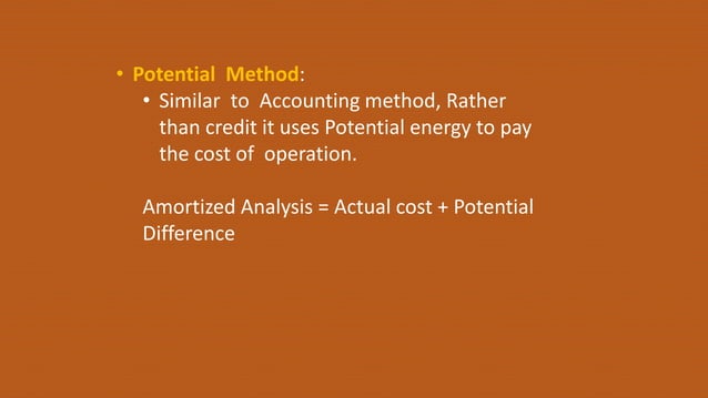 Amortized analysis | PPT