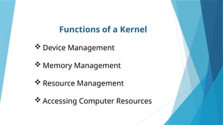 Advanced Operating Systems- Kernal Structure and native level | PPTX