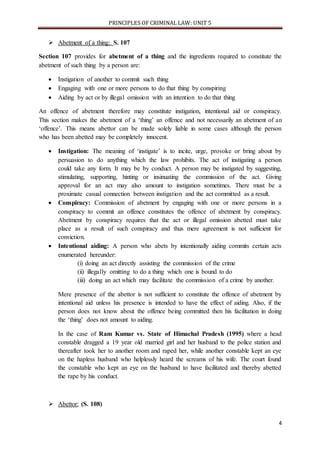 Abetment and Criminal Conspiracy under English and Indian law | DOCX | Crime & Harmful Acts to ...