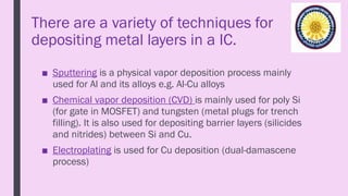 VLSI process integration | PPT