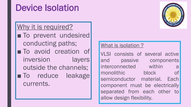 VLSI process integration | PPT