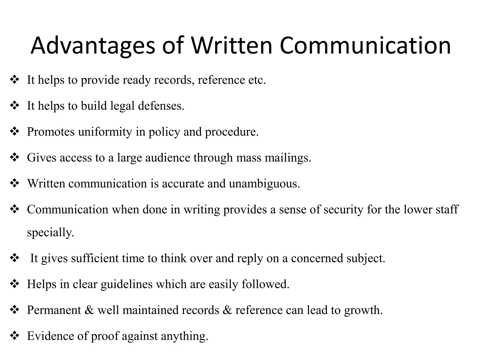 Importance of Written Communication | PPTX