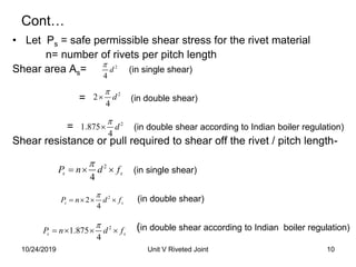 Unit 5.1 Riveted joints | PDF