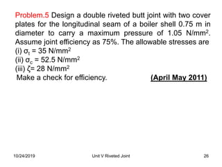 Unit 5.1 Riveted joints | PDF