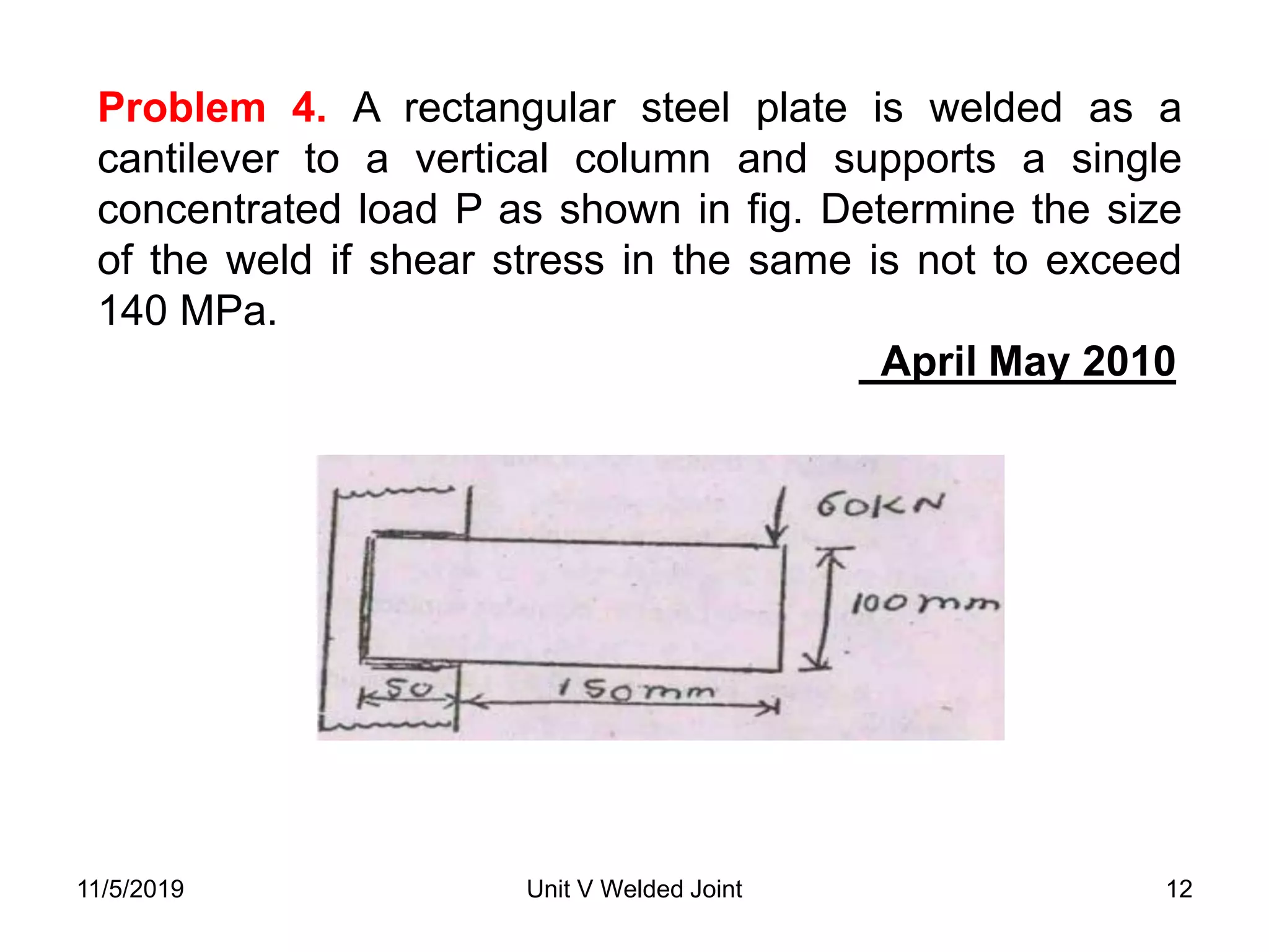 Unit 5.2 Welded joints | PDF