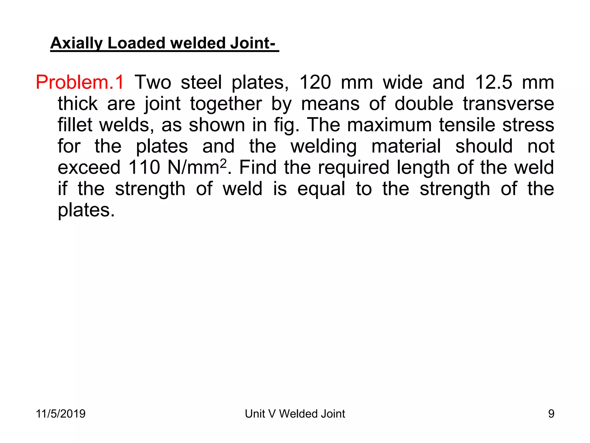 Unit 5.2 Welded joints | PDF
