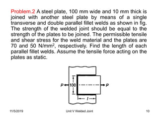 Unit 5.2 Welded joints | PDF