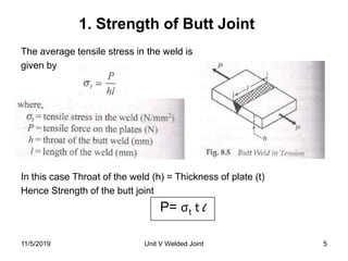 Unit 5.2 Welded joints | PDF