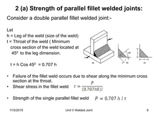 Unit 5.2 Welded joints | PDF