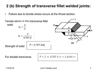 Unit 5.2 Welded joints | PDF