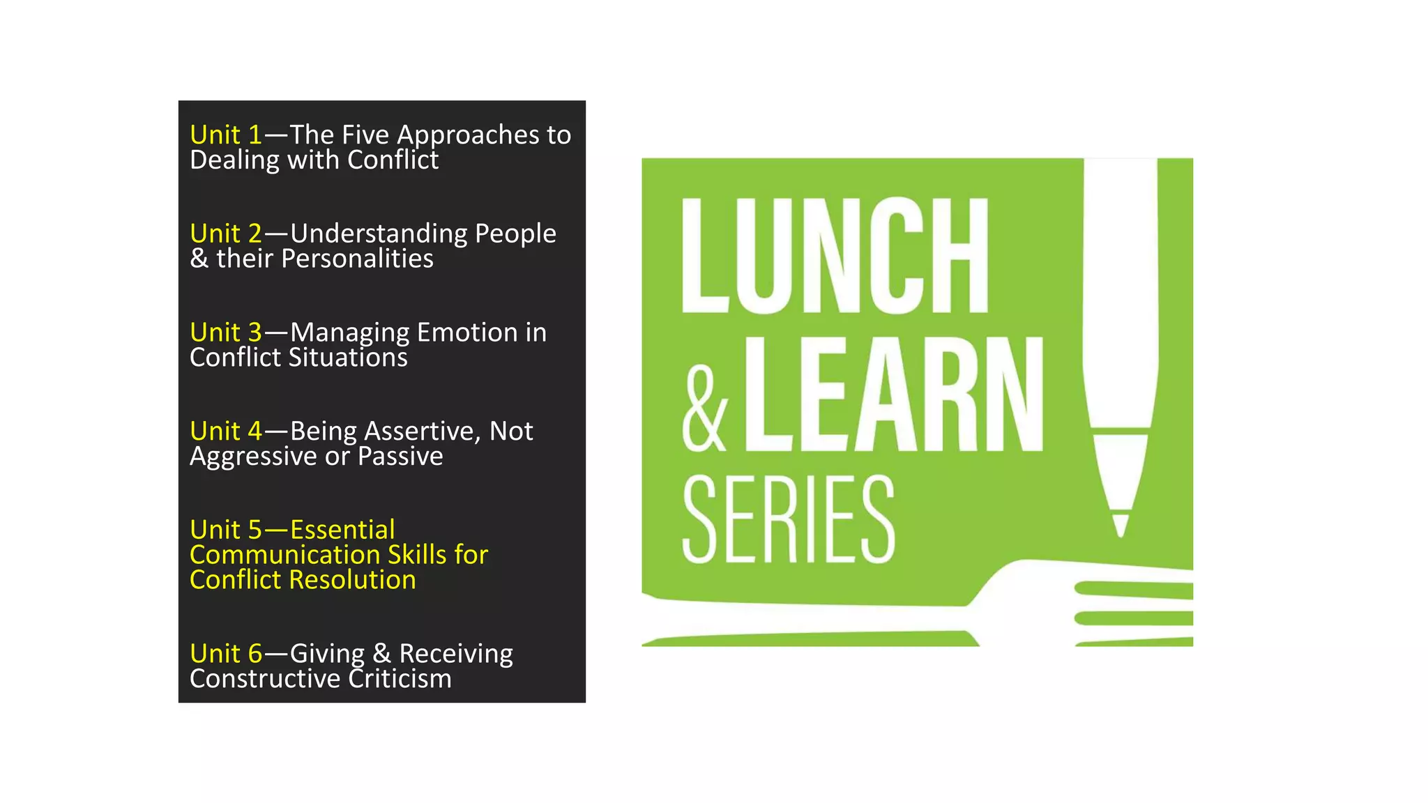 Essential Communication Skills for Conflict Resolution | PPTX