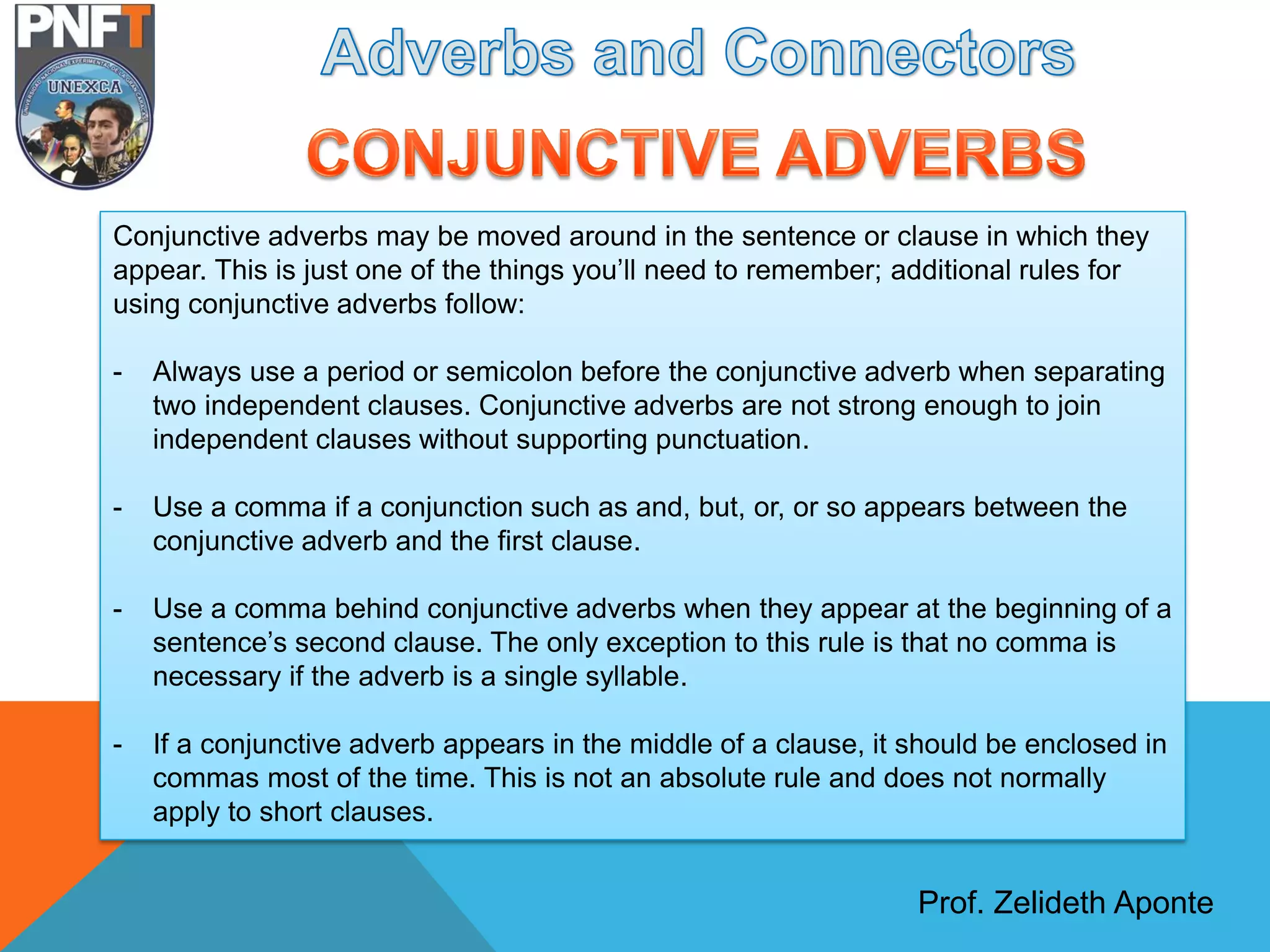 Unit 5. adverbs and connectors | PDF