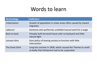 Unit 5.1 urbanisation | PPT