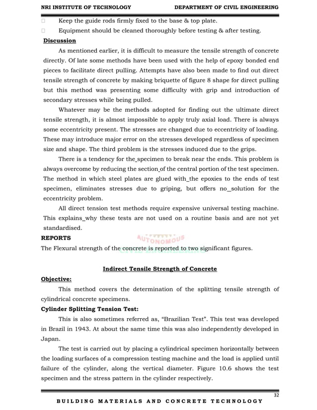 Building Materials and Concrete Technology Unit 5 | PDF