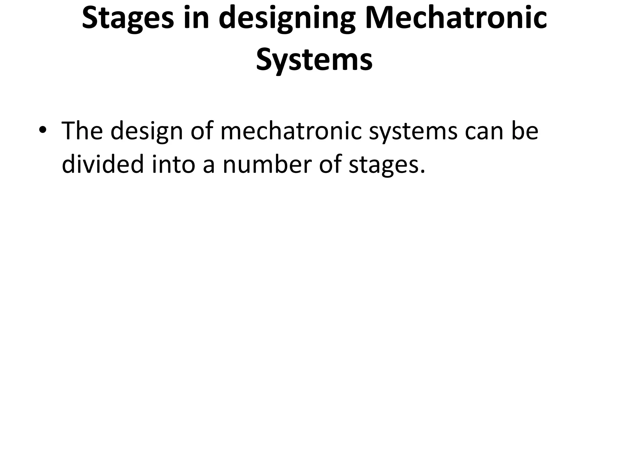 Design of Mechatronics System | PDF