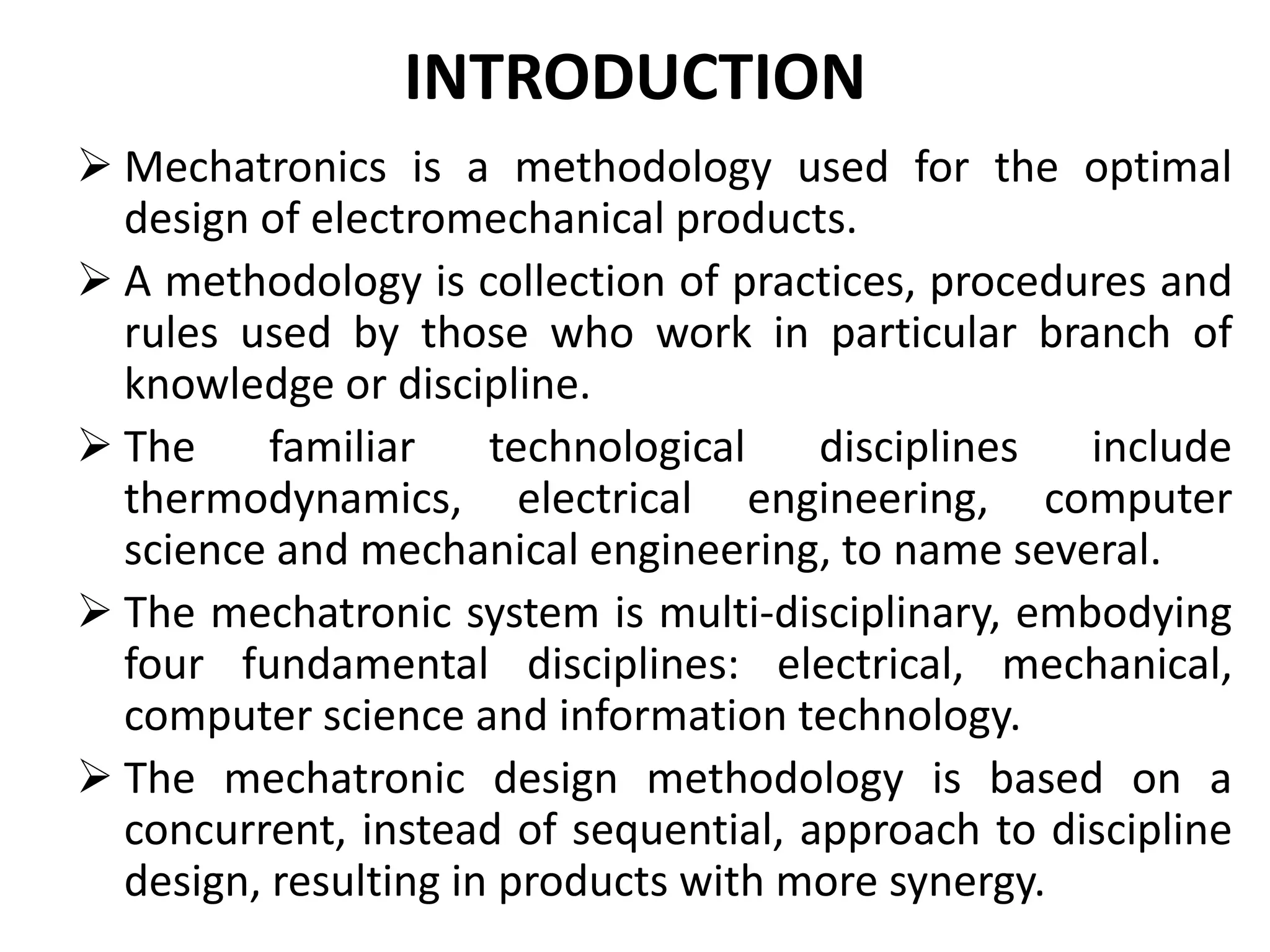 Design of Mechatronics System | PDF