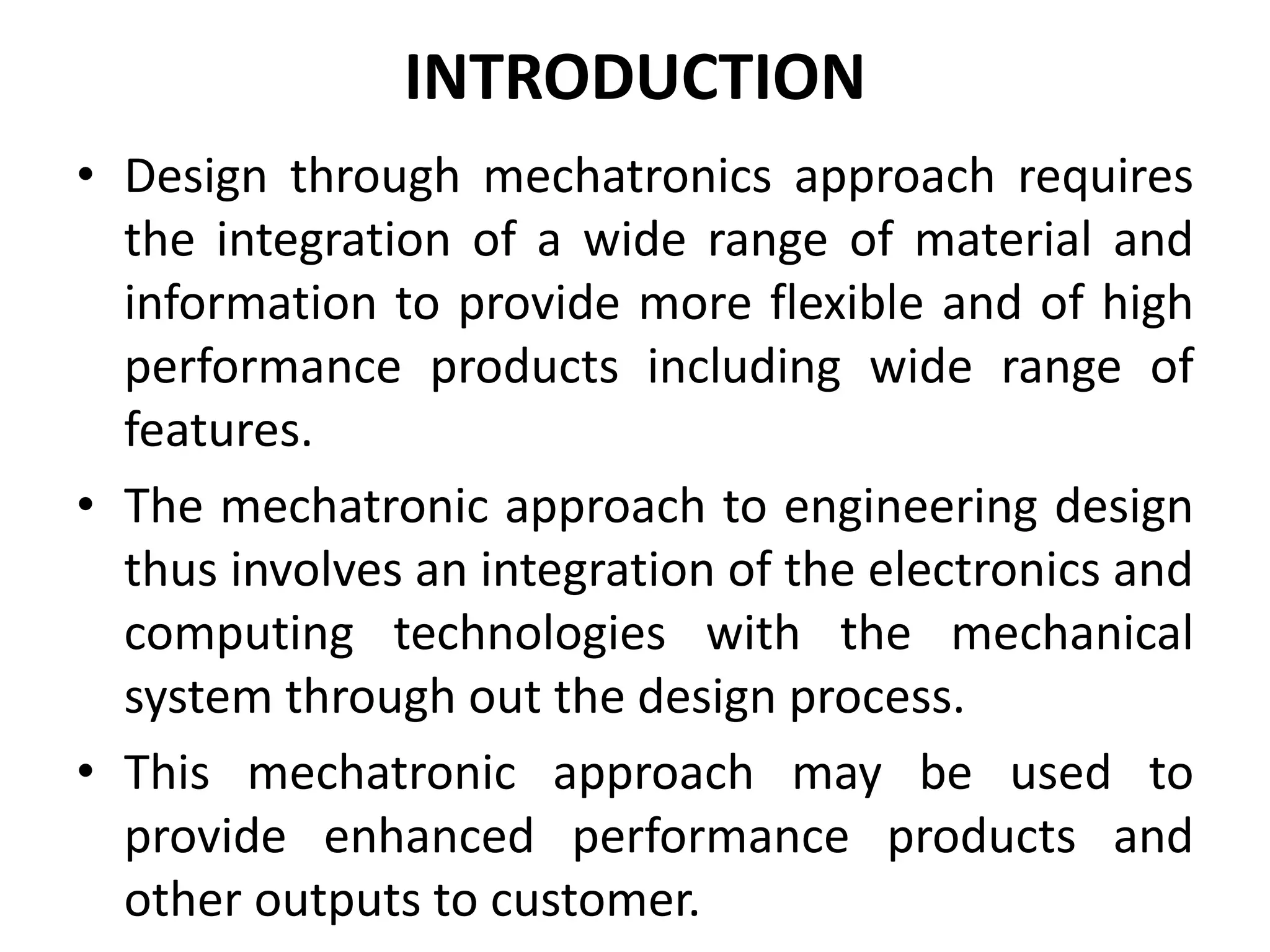 Design of Mechatronics System | PDF
