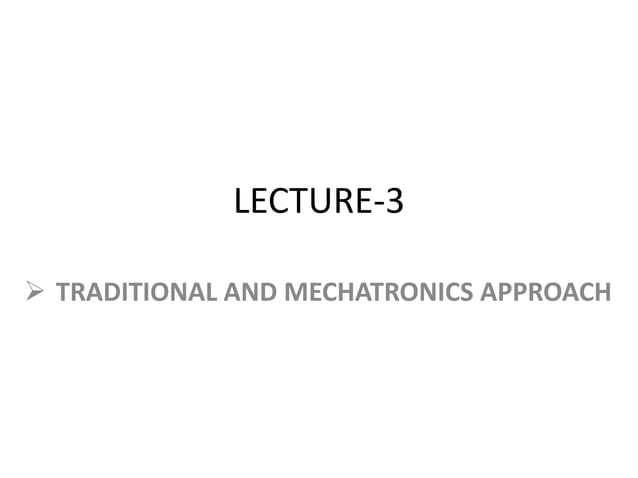 Design of Mechatronics System | PDF