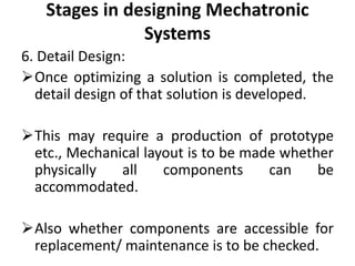 Design of Mechatronics System | PPT