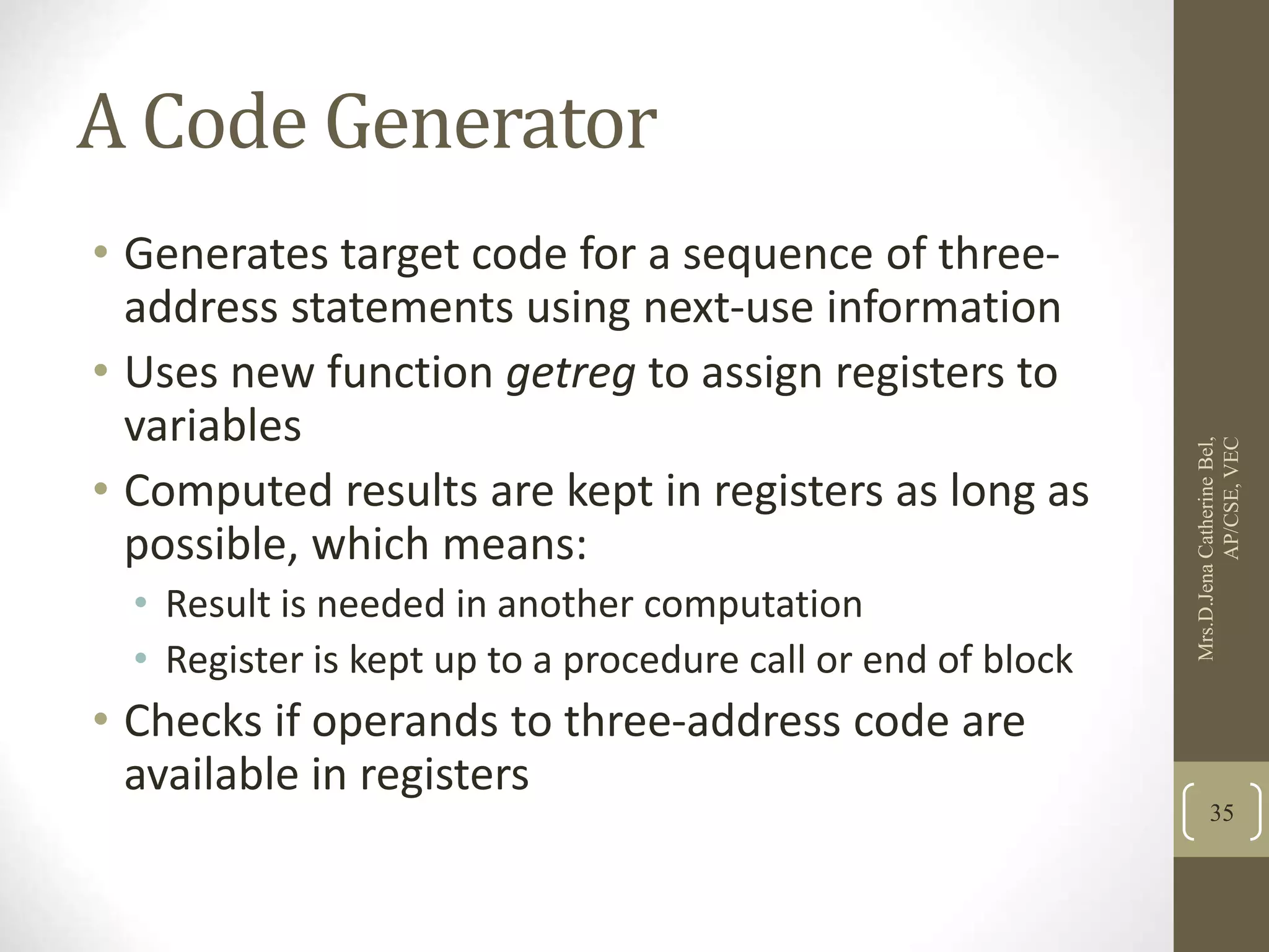 Compiler Design Unit 5 | PPT