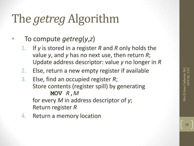 Compiler Design Unit 5 | PPT