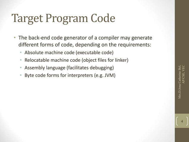 Compiler Design Unit 5 | PPT