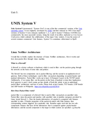 Unit 5.docx | Operating Systems | Computer Software and Applications