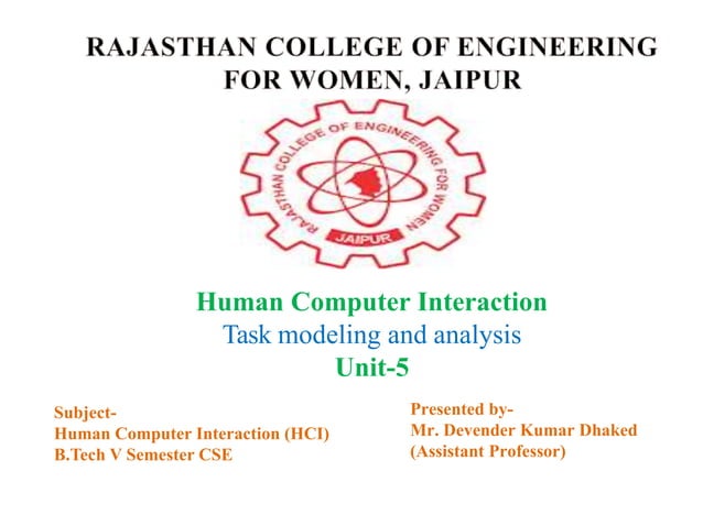 Unit 5.1-Basics of Hierarchical Task Analysis (HTA).pptx | Computer ...