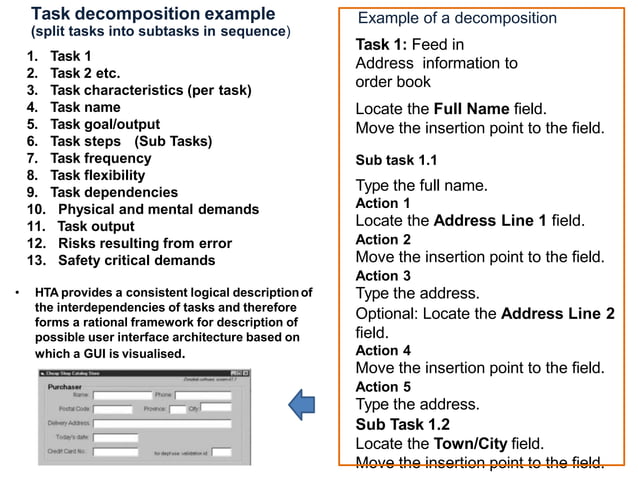 Unit 5.1-Basics of Hierarchical Task Analysis (HTA).pptx | Computer Software and Applications ...