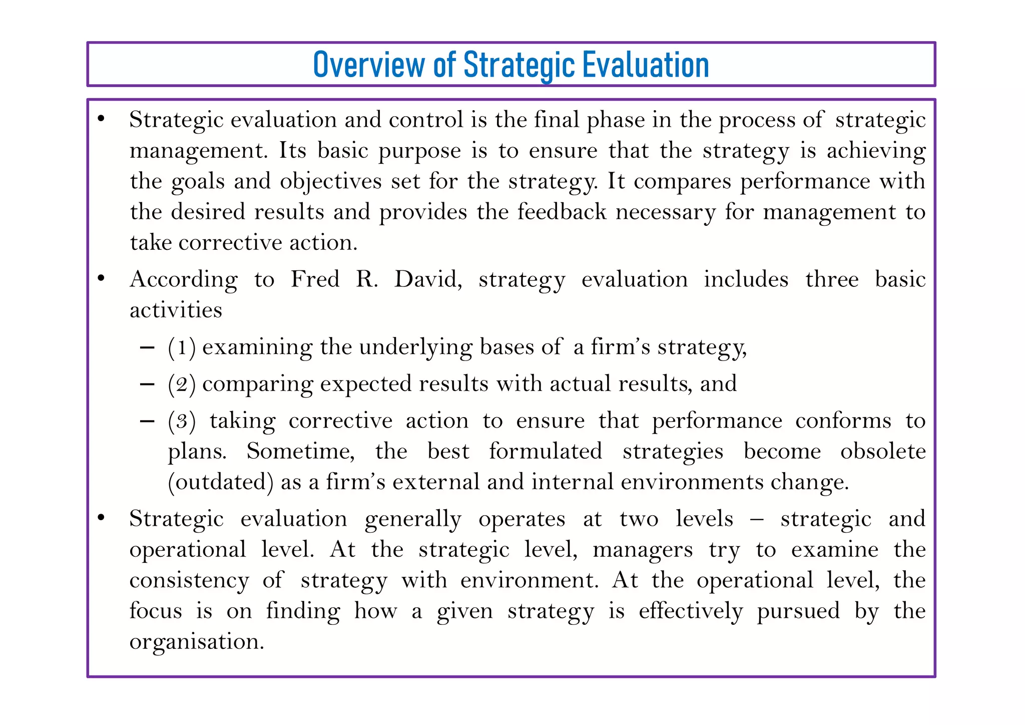 Unit 5 CSM: Strategic Evaluation and Comtrol | PDF