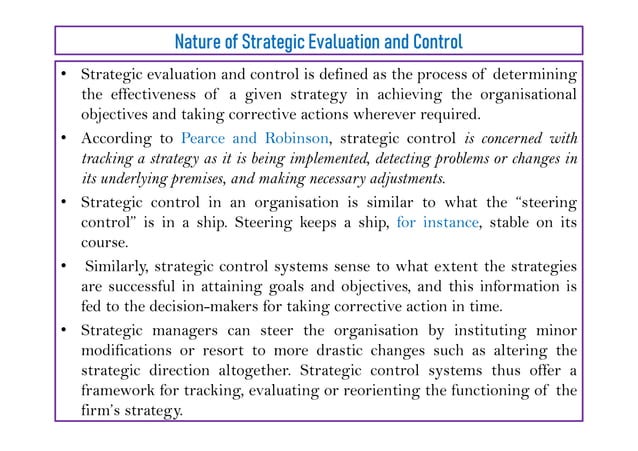 Unit 5 CSM: Strategic Evaluation and Comtrol | PDF | Business ...