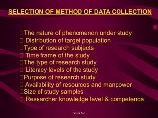 Methods of data collection research | PPTX