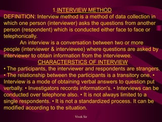 Methods of data collection research | PPTX