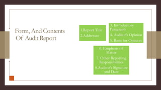 Audit of Limited Companies and Audit Report | PPTX