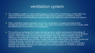Mechanical systems in metro system and engineering | PPTX