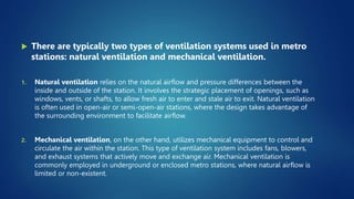 Mechanical systems in metro system and engineering | PPTX