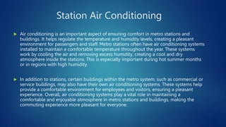 Mechanical systems in metro system and engineering | PPTX