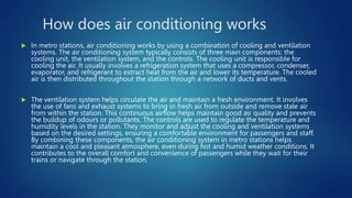 Mechanical systems in metro system and engineering | PPTX