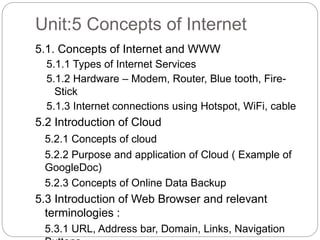 Unit5 presentation of computer bussiness interface | PPTX | Internet for Beginners | Internet