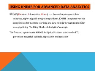 Advanced Data Analytics using Knime and Excel | PPTX | Computer Software and Applications ...