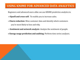 Advanced Data Analytics using Knime and Excel | PPTX | Computer Software and Applications ...
